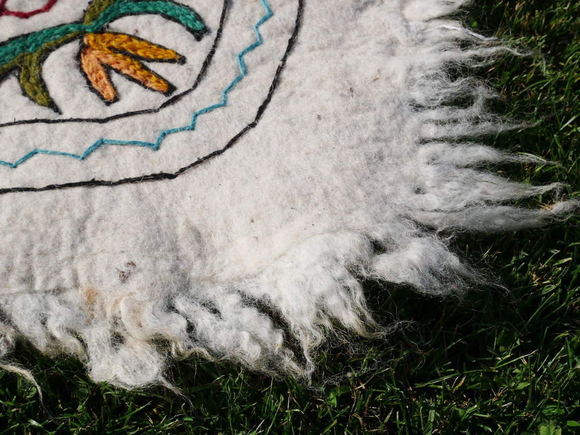 Large Wool Rug Mandala Rug 7x5' Boho Area Rug Indian - Etsy