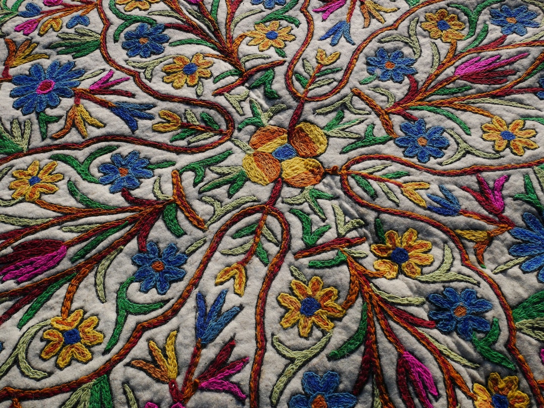 Round Wool Rug - Mandala Rug | Kashmiri "namda" Traditional Hand Felted ...