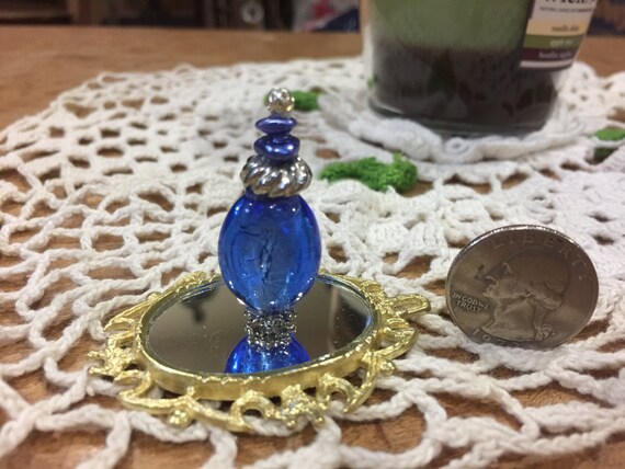 Miniature Perfume Bottle Miniature Blue Perfume Bottle | Etsy