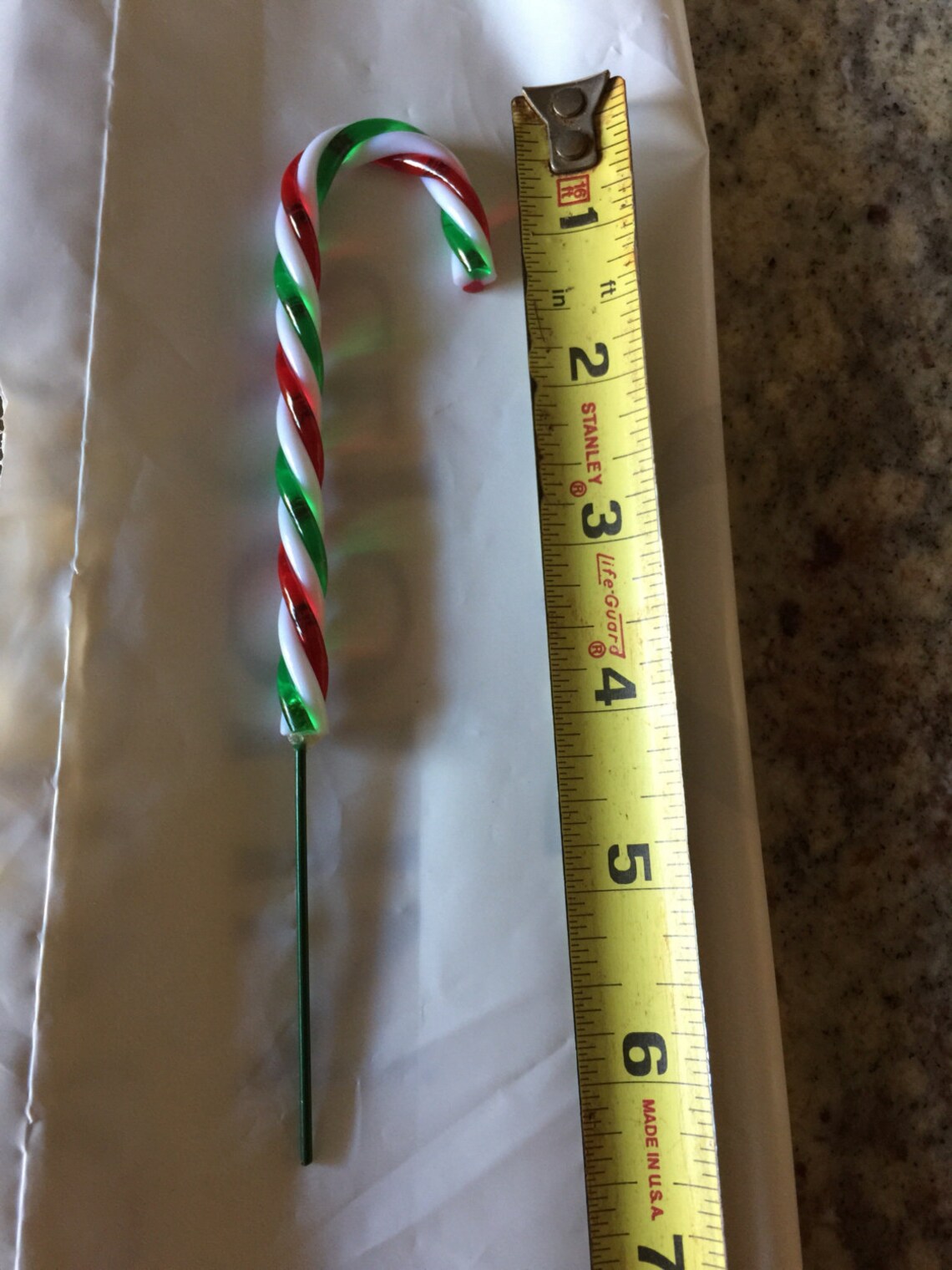 Miniature Christmas Candy Cane Stake, Miniature Candy Cane Path Stake ...