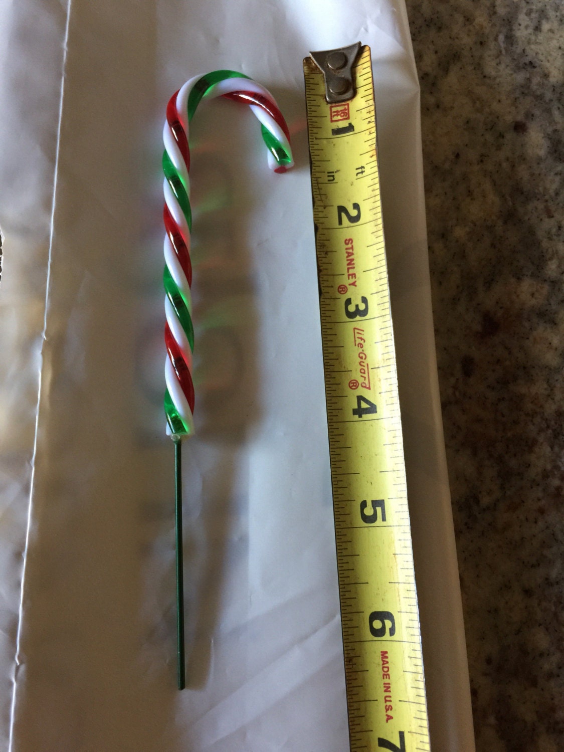 Miniature Christmas Candy Cane Stake, Miniature Candy Cane Path Stake ...
