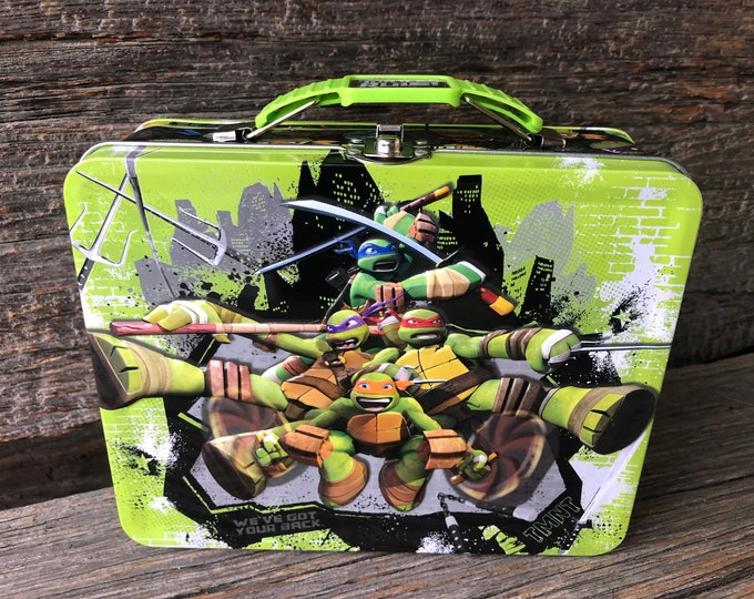 Teenage Mutant Ninja Turtles Lunch Box Vintage TMNT Tin Embossed 3D ...