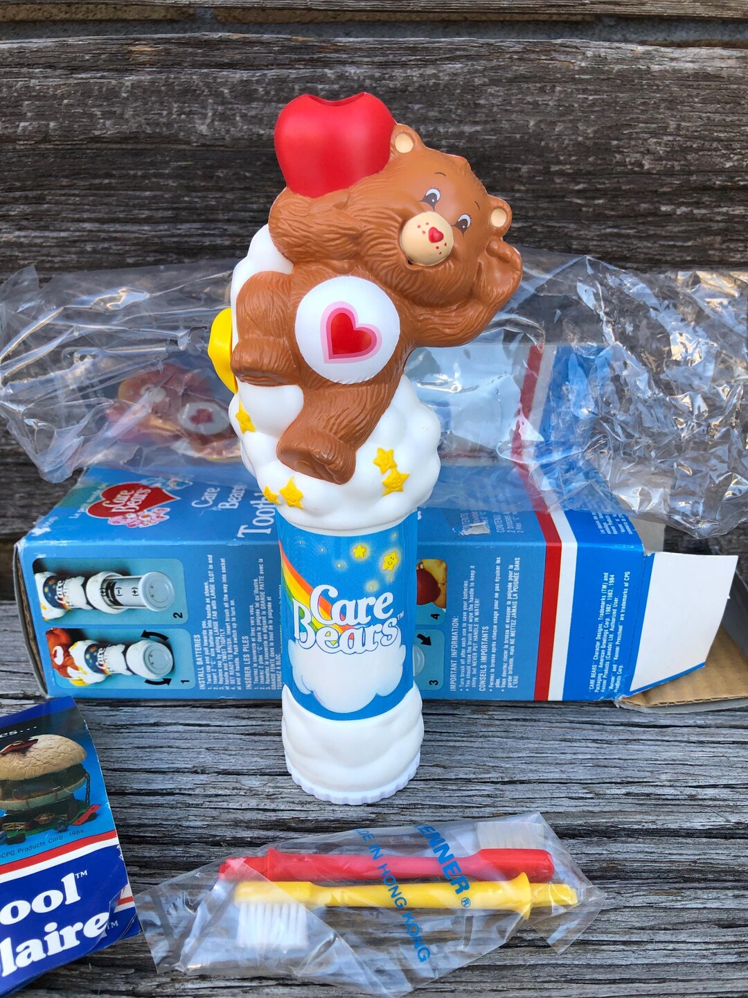 Care Bears Vintage Toothbrush in Box NWT 1984 Electric Battery Operated ...
