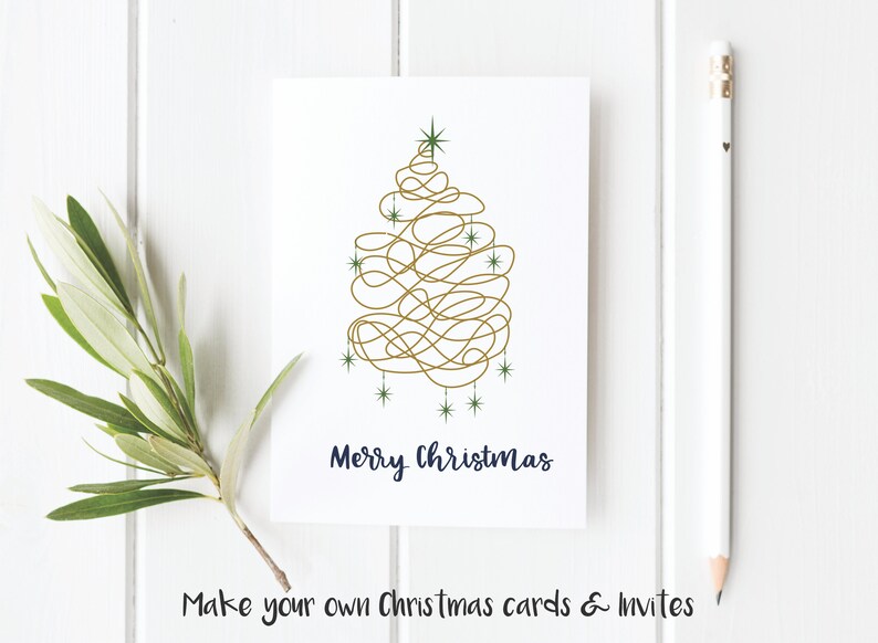 Christmas Tree Clipart, Commercial Use, Boho Christmas Clip Art ...