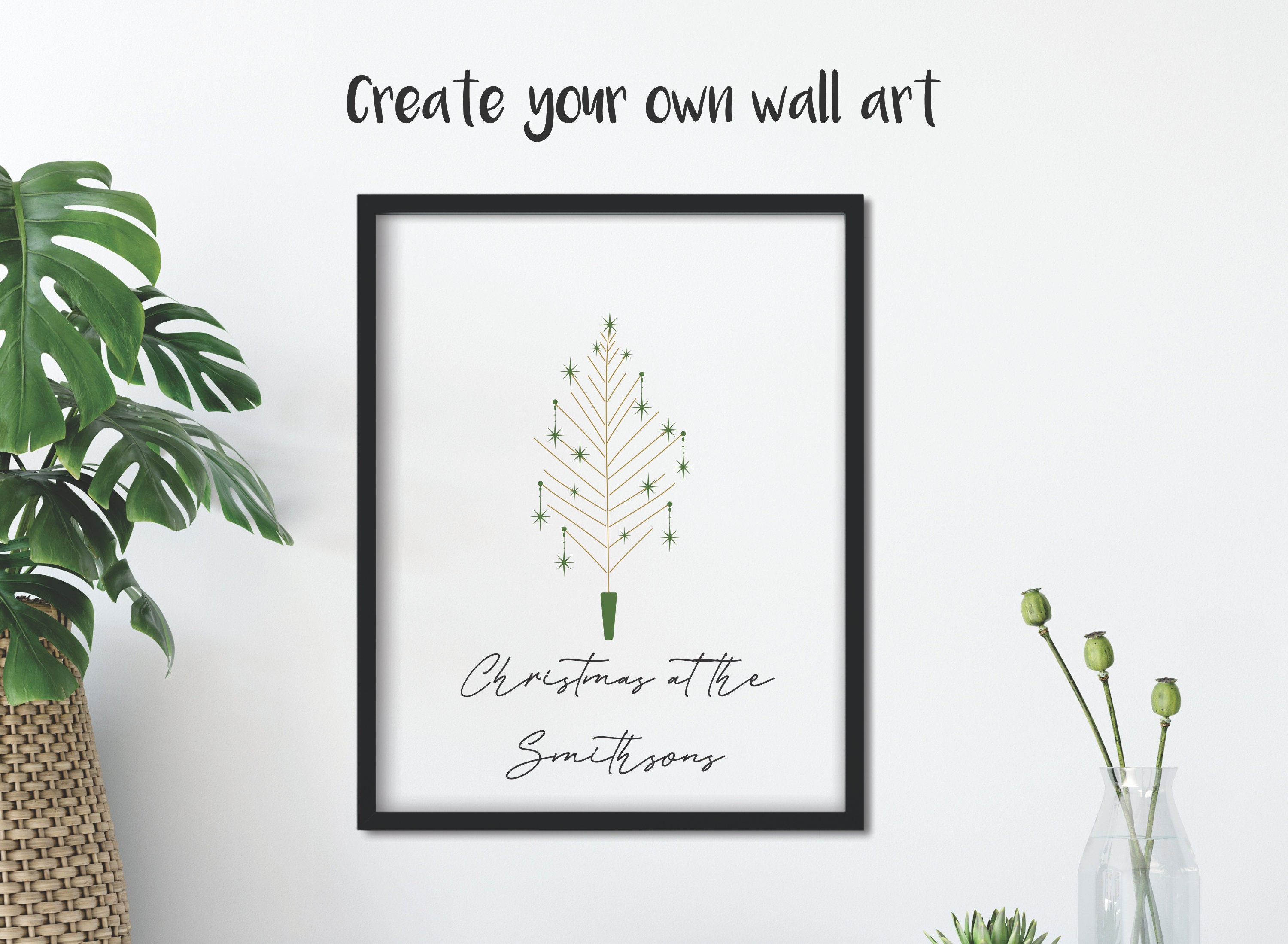 Christmas Tree Clipart Commercial Use Boho Christmas Clip - Etsy