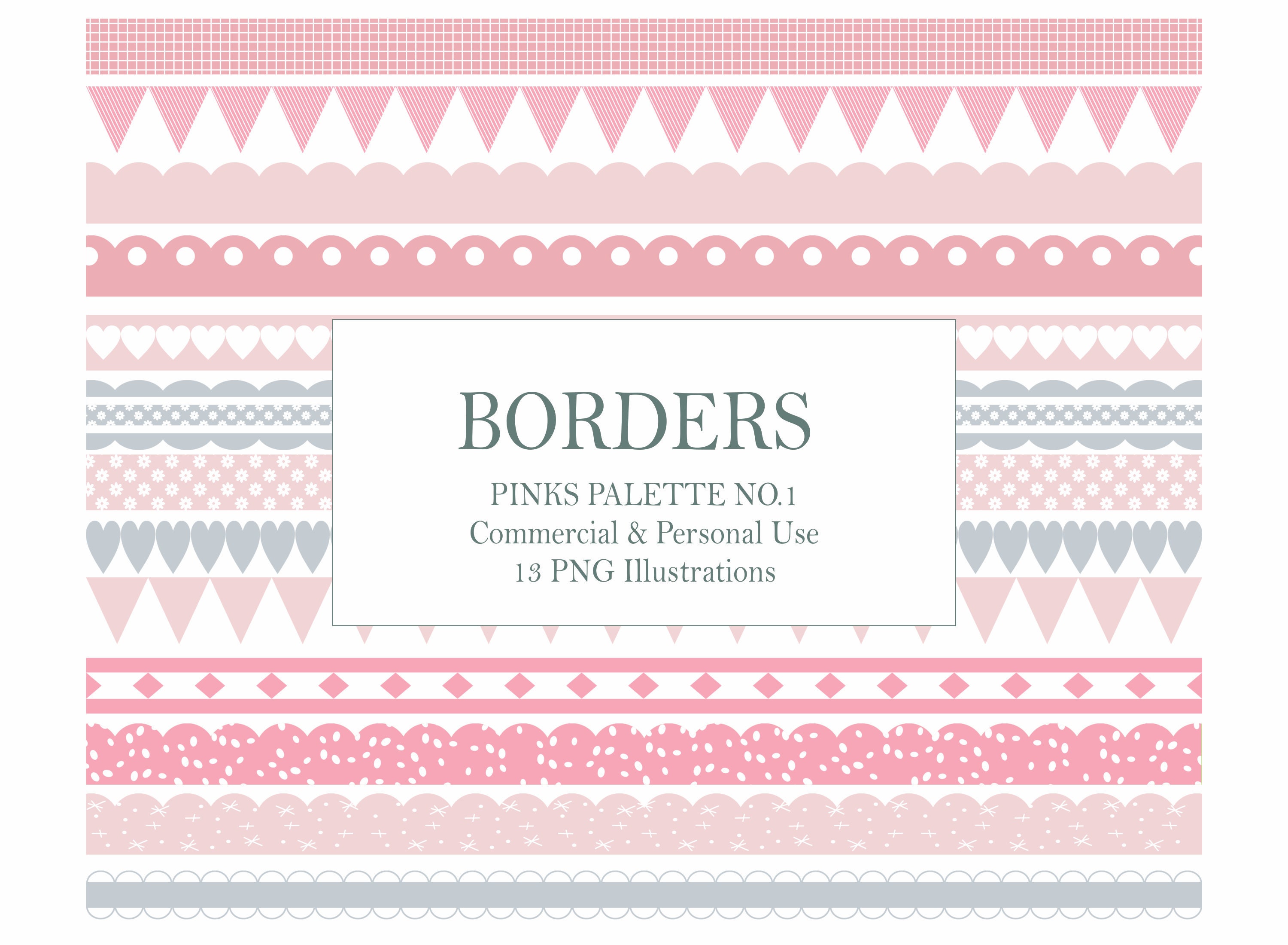 Baby Pink Ribbon Border