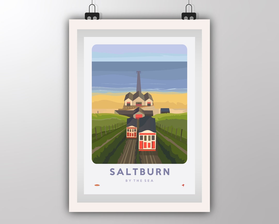 Saltburn by the Sea, Yorkshire - Art Print by Tiv - Etsy