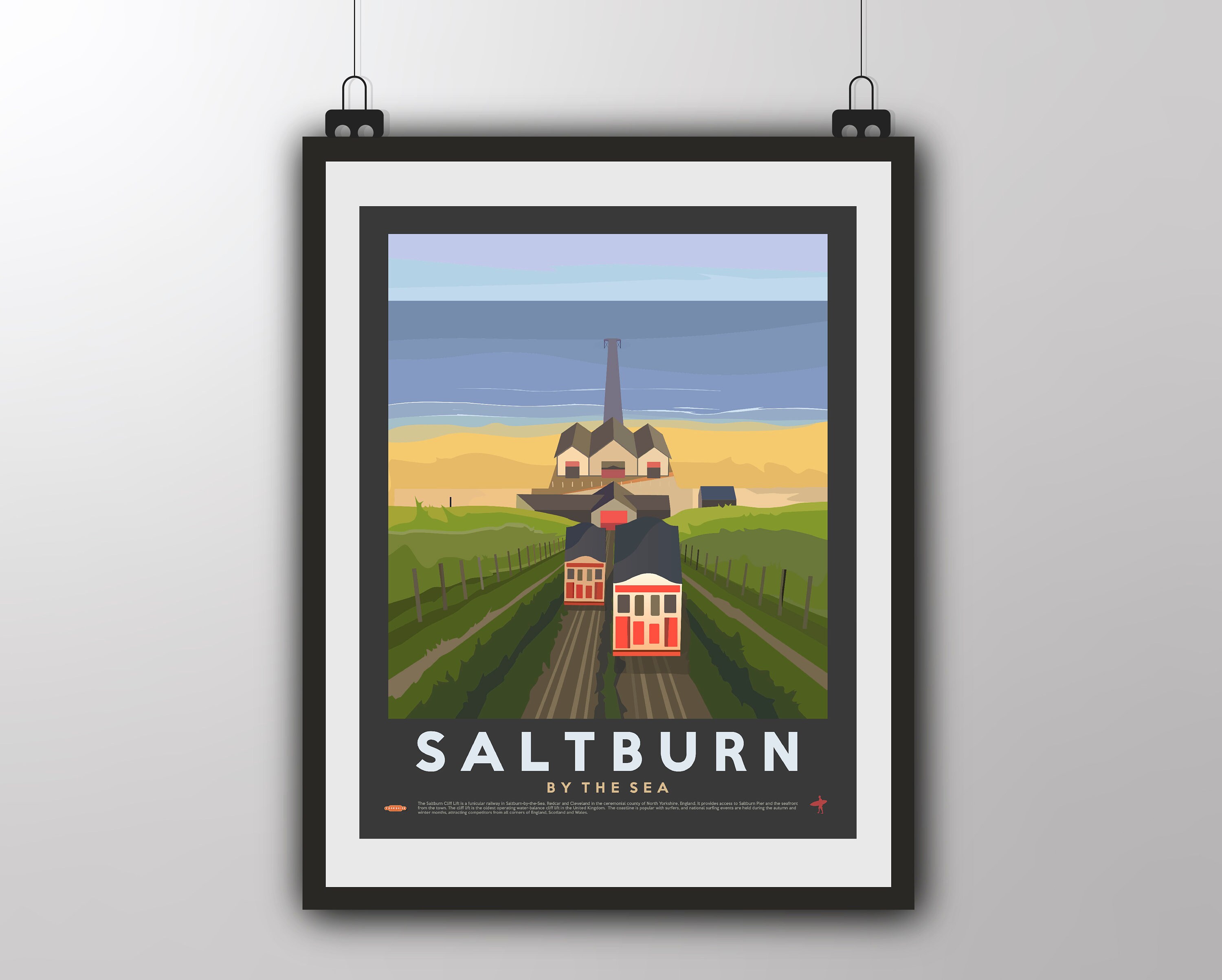 Saltburn by the Sea Yorkshire Art Print by Tiv | Etsy