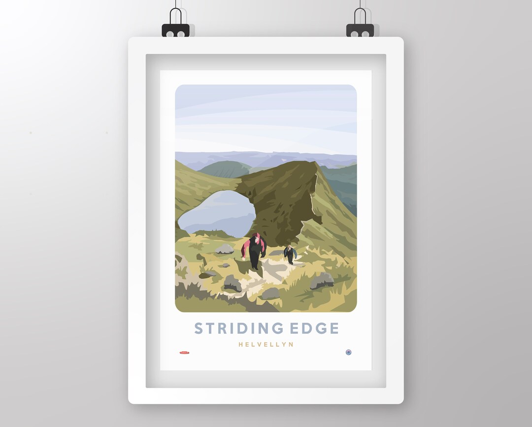 Striding Edge, Helvellyn, Lake District - Art Print by Tiv - Etsy