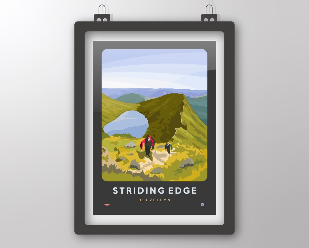Striding Edge, Helvellyn, Lake District - Art Print by Tiv - Etsy UK