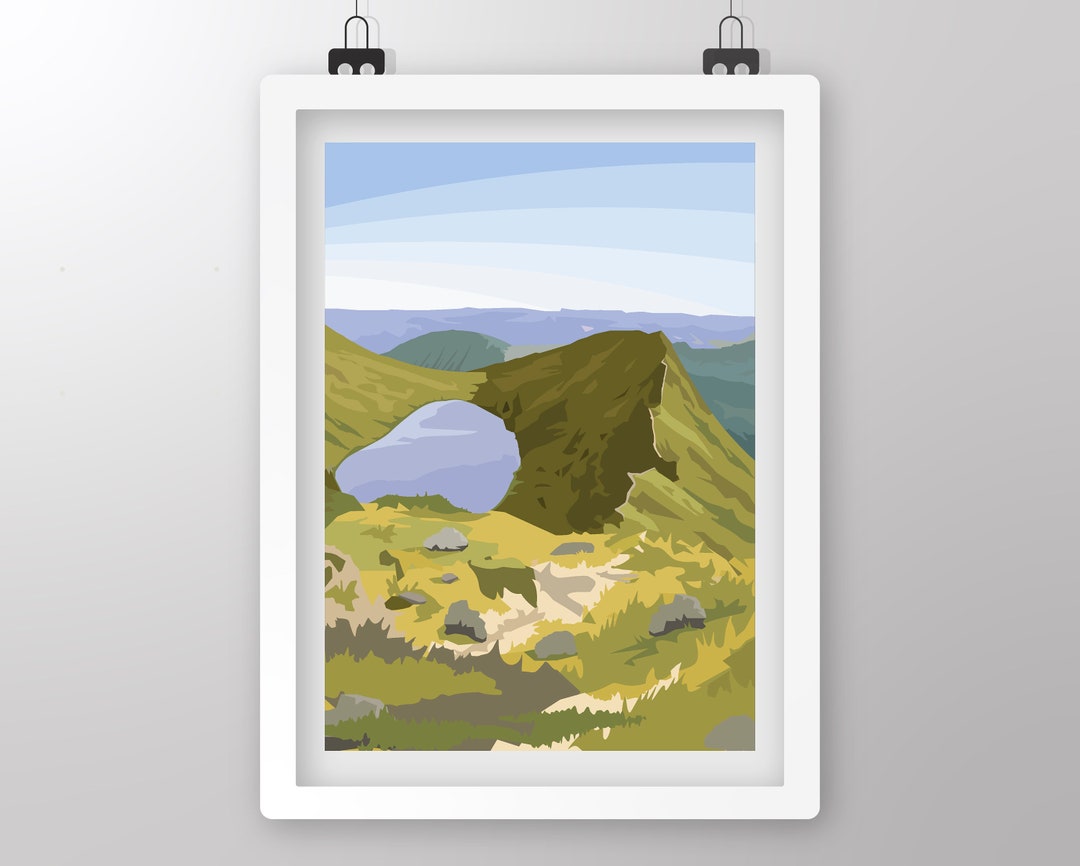 Helvellyn Lake District Art Print: Fuji Matt Paper - Etsy