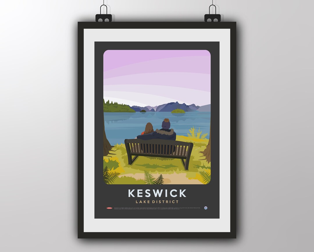 Keswick, Lake District - Art Print by Tiv - Etsy