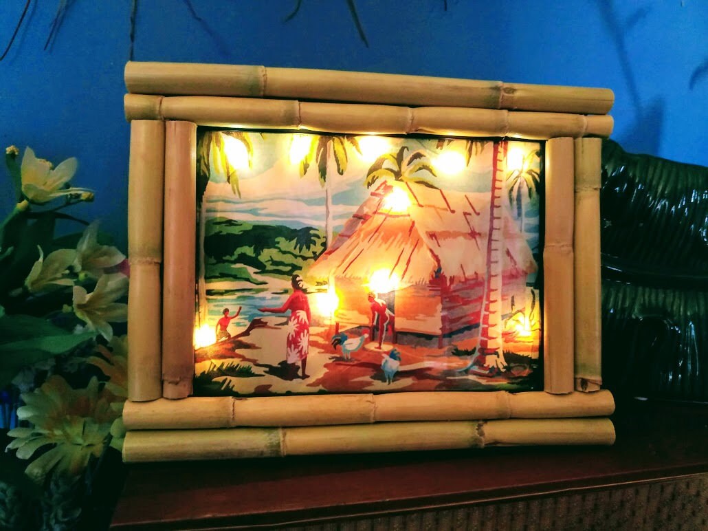 Bamboo Light up Frame Polynesian Hut House Tropical Palm Tree - Etsy