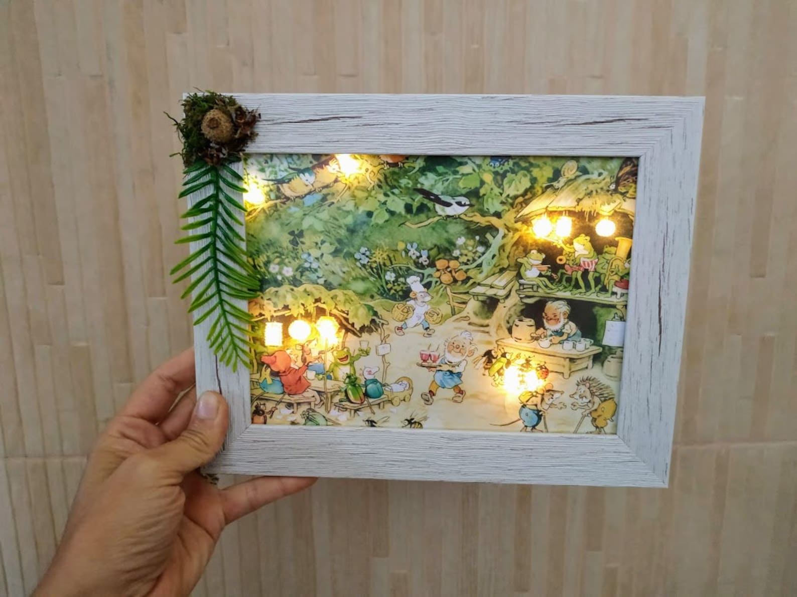 Whimsical Light up Frame Vintage Fairytale Print Woodland - Etsy