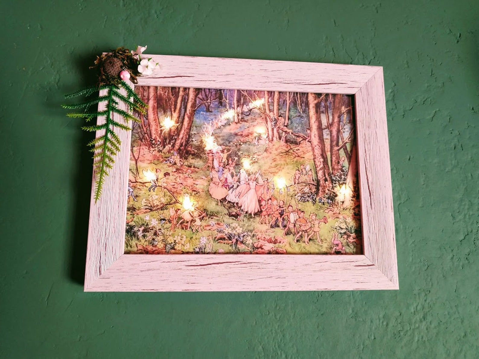 Fairy Forest Light up Frame Vintage Print Enchanted Woods - Etsy