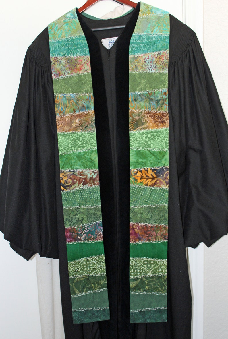 Green Pieced Stole Ordinary Time Liturgical Stole - Etsy