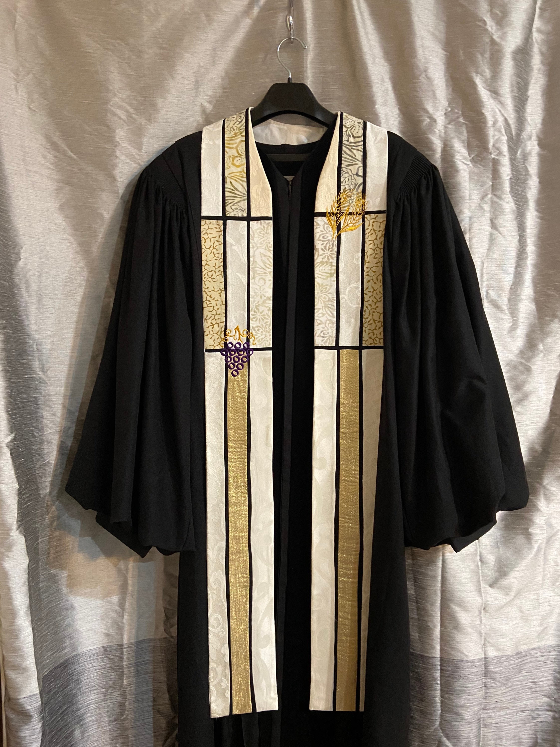 White Stained Glass Communion Stole - Etsy