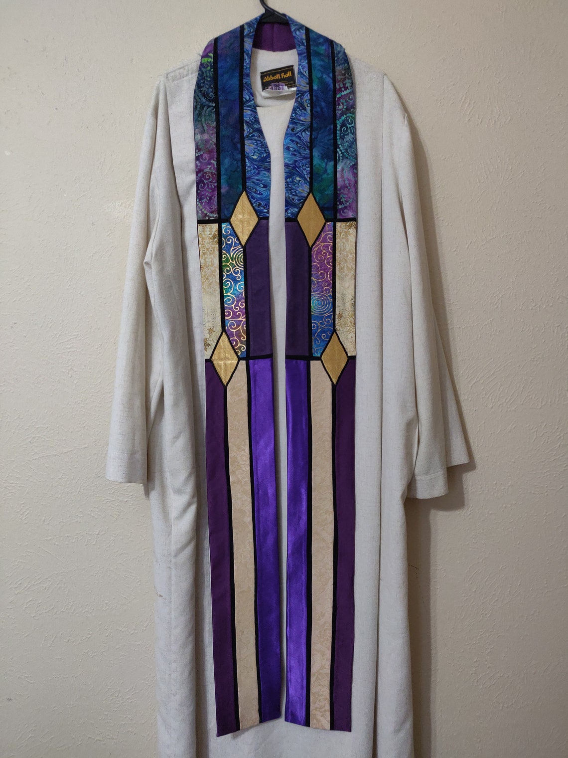 Purple Stained Glass Advent Stole - Etsy