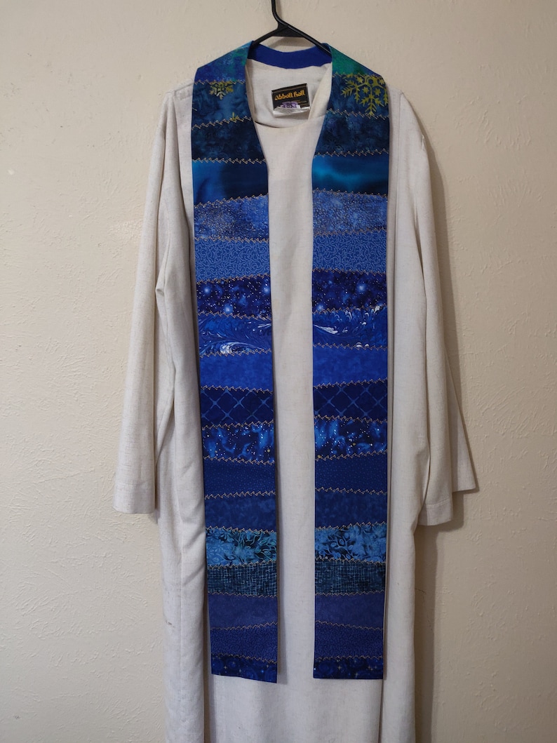 Blue Pieced Advent Stole - Etsy