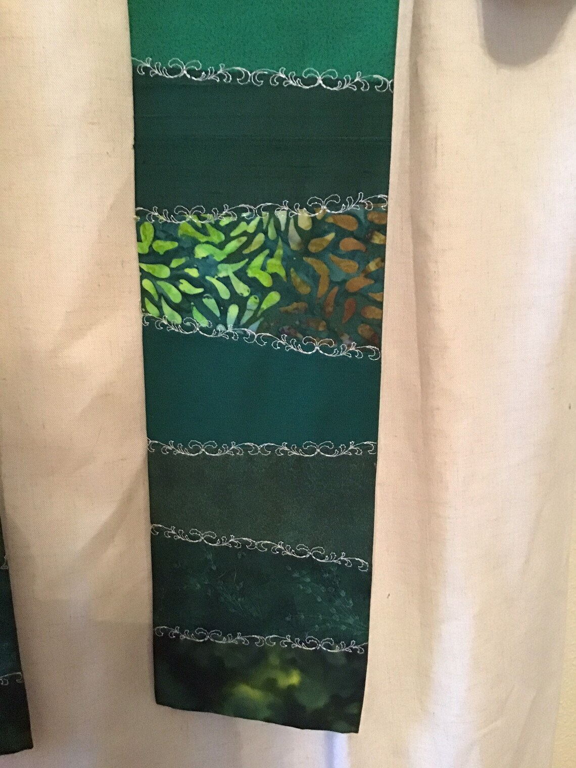Green Pieced Stole Ordinary Time Liturgical Stole - Etsy