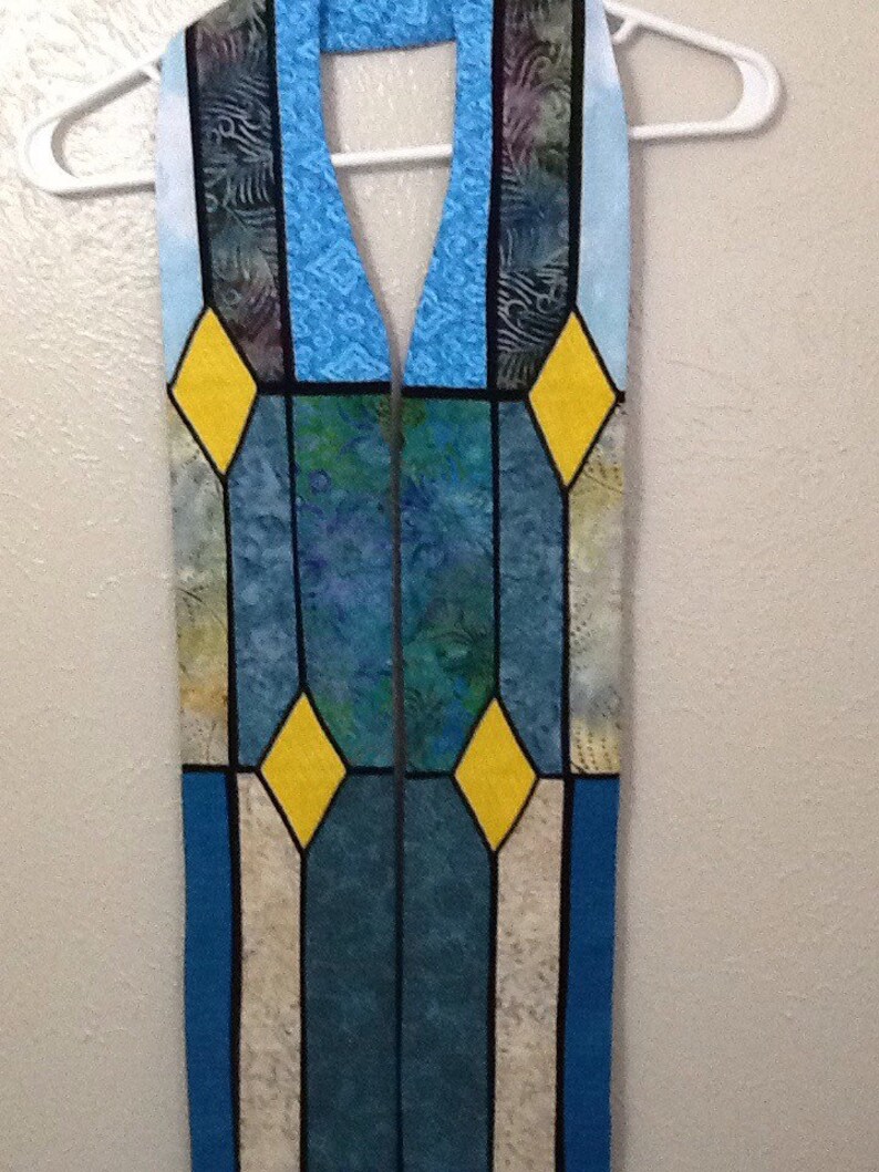 Stained Glass Window Stole, Ordinary Time Liturgical Stole - Etsy