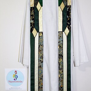 Green Stained Glass Stole - Etsy