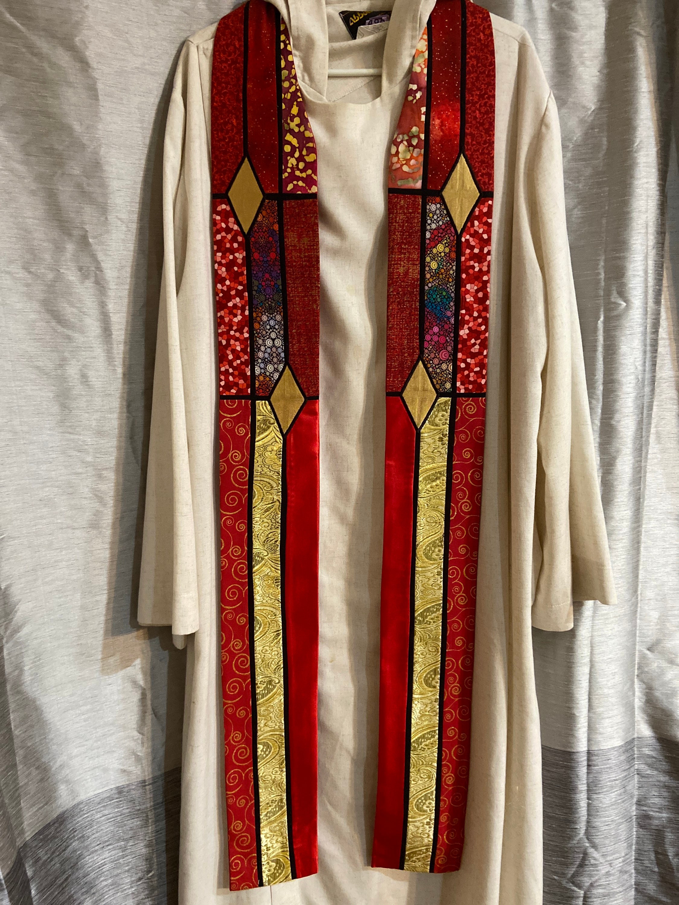 Red Stained Glass Stole - Etsy