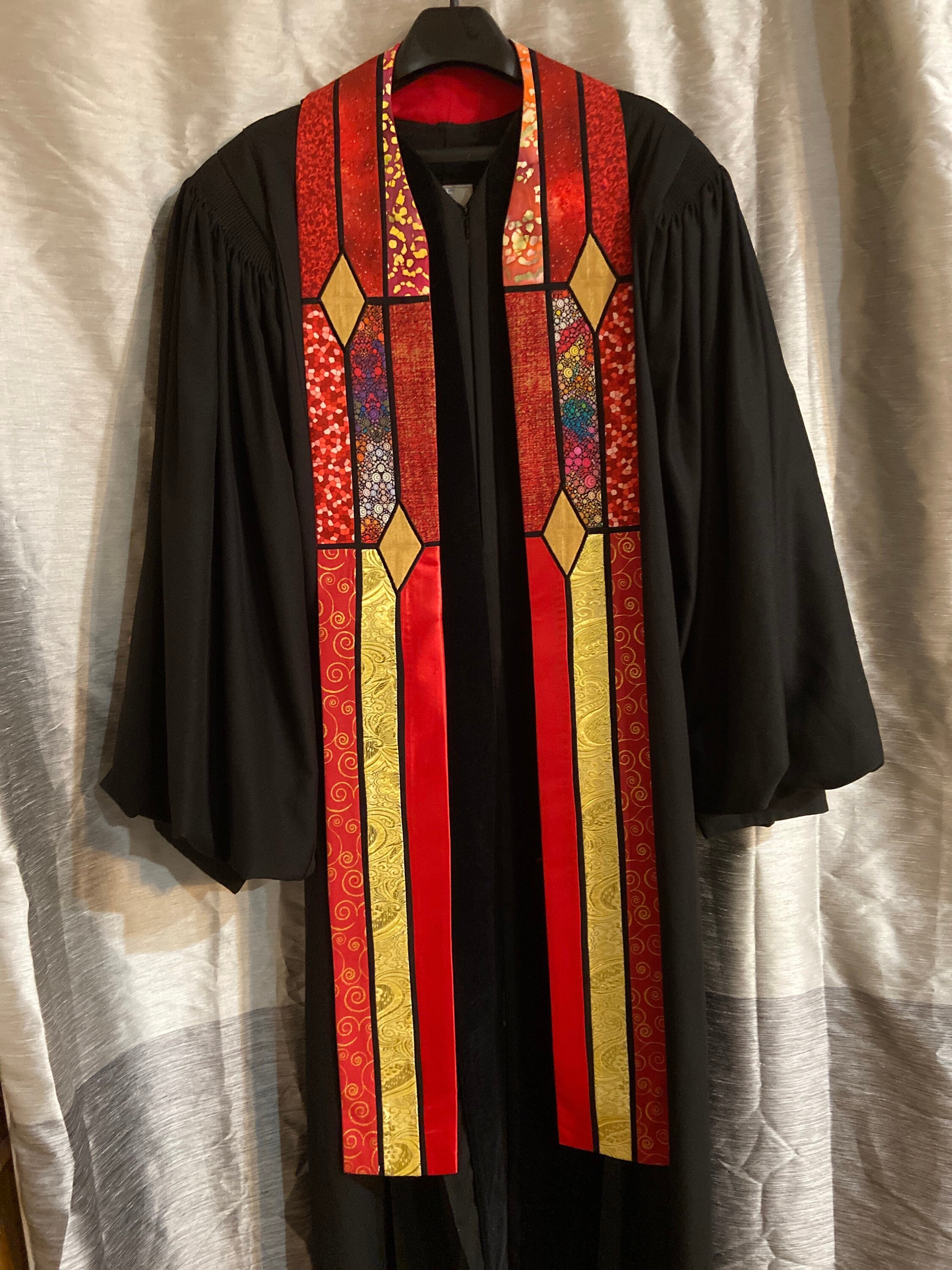 Red Stained Glass Stole - Etsy