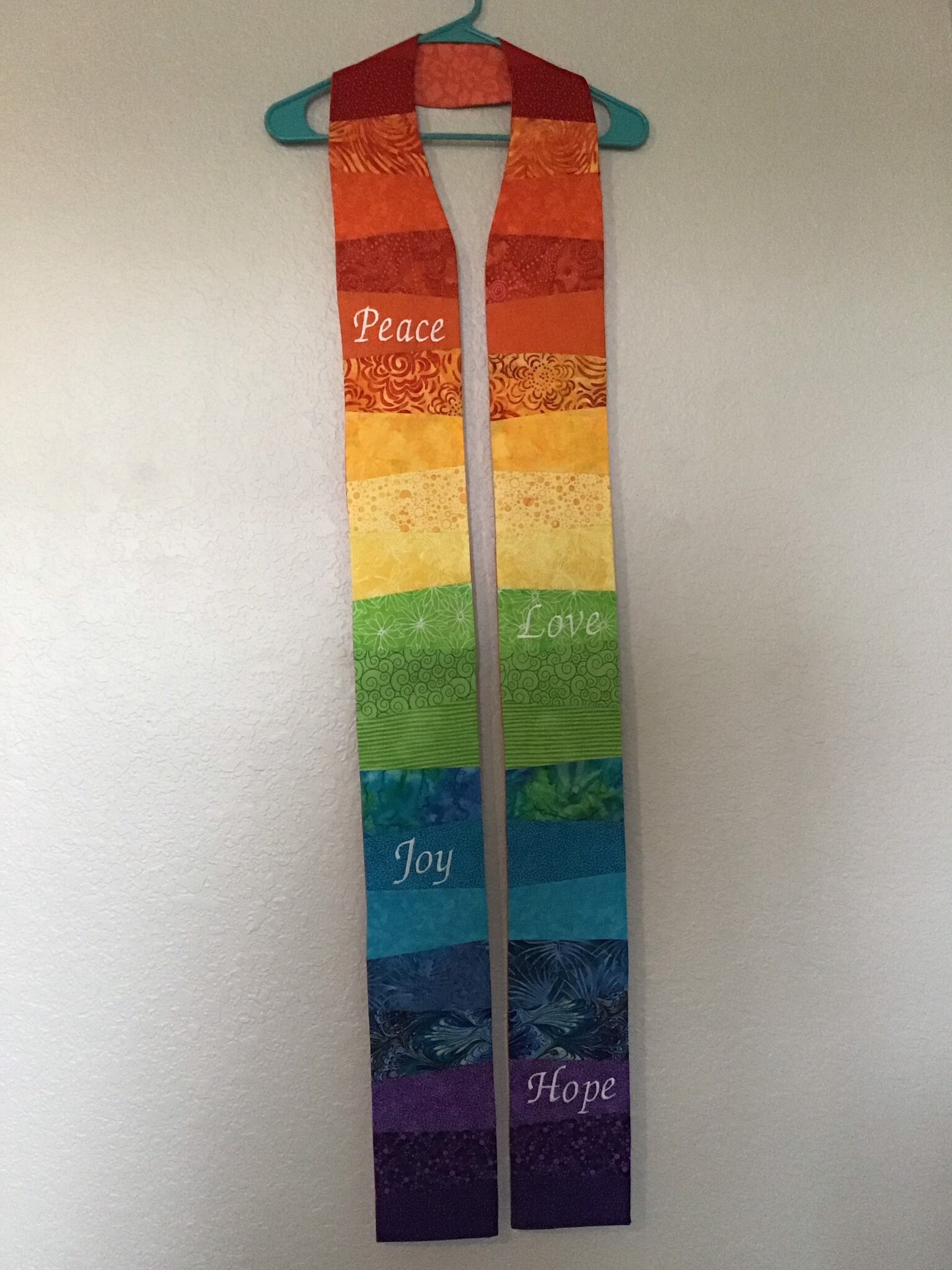 Rainbow Peace Stole - Etsy Canada