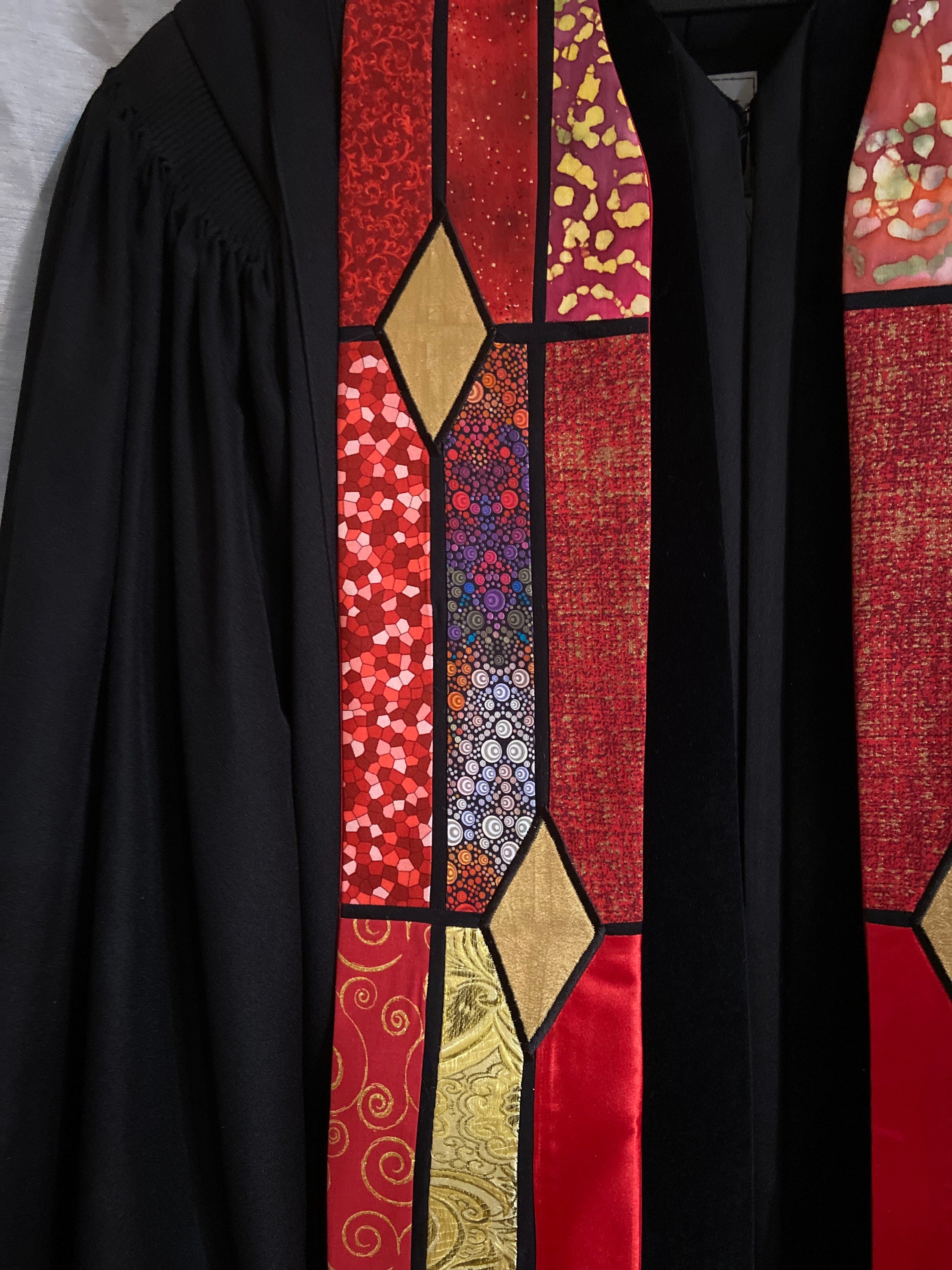 Red Stained Glass Stole - Etsy