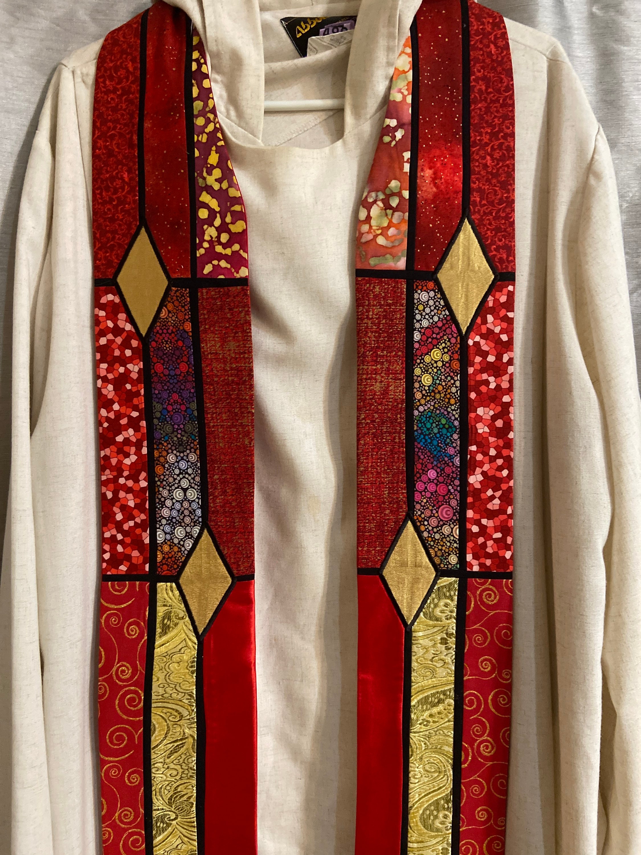 Red Stained Glass Stole - Etsy