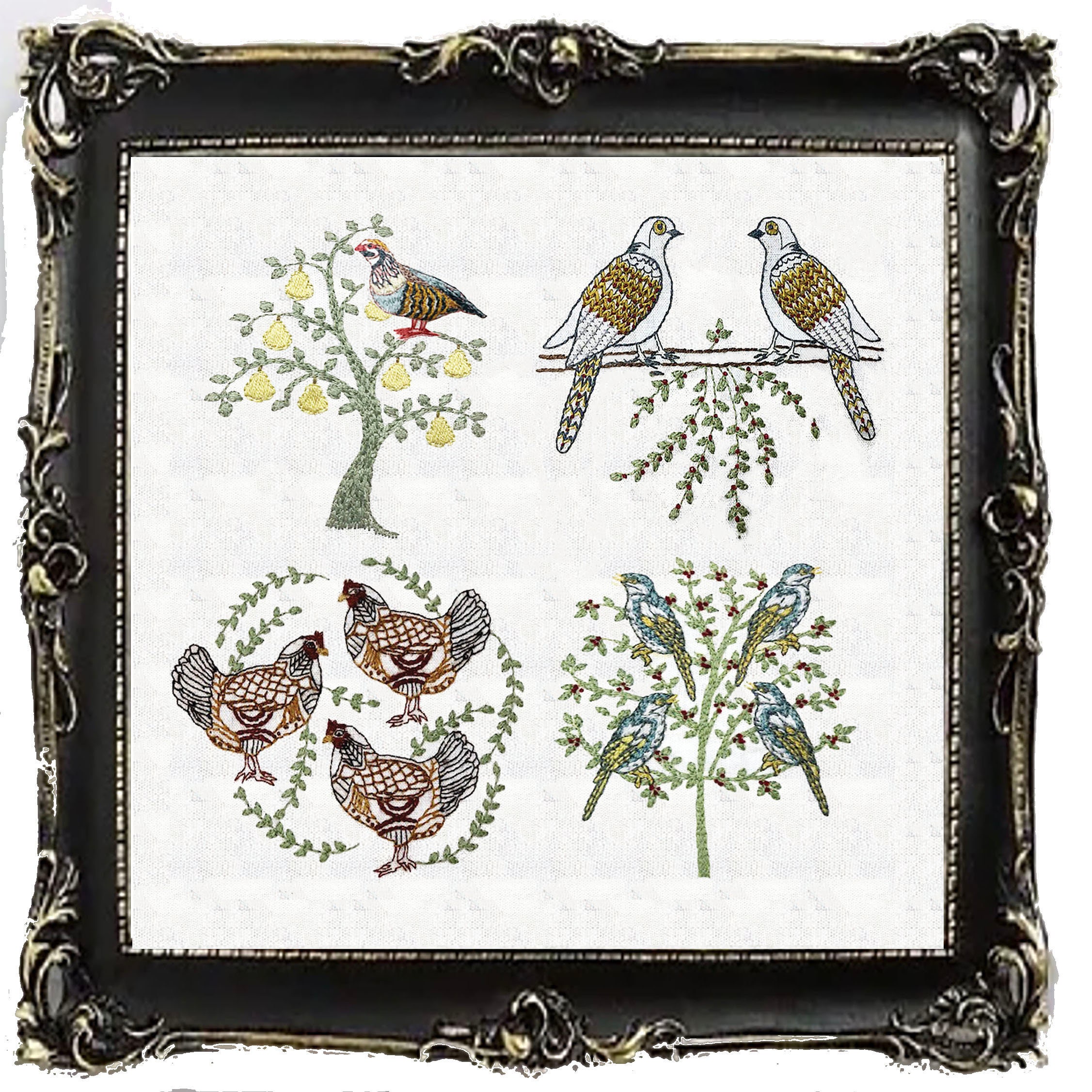 Partridge in a Pear Tree Embroidery Kit Embroidery Hoop Art Beginner ...