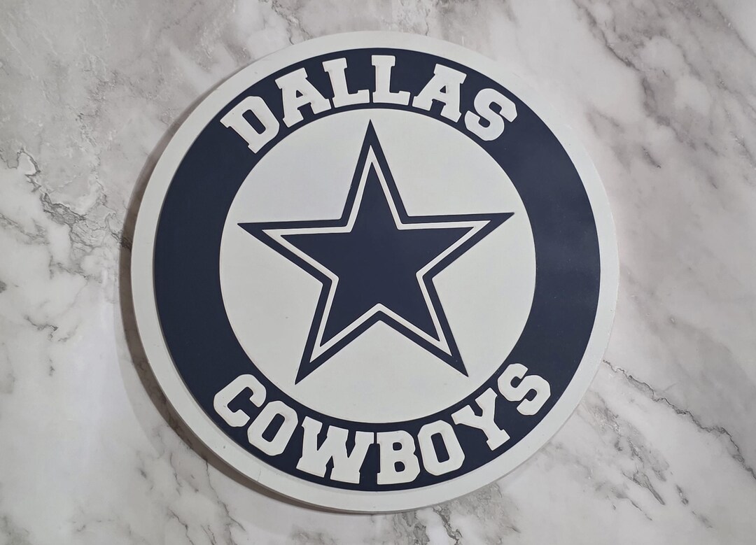 Dallas Cowboys Star Wall Decor – Navy and White Pine Wood Sign - Etsy