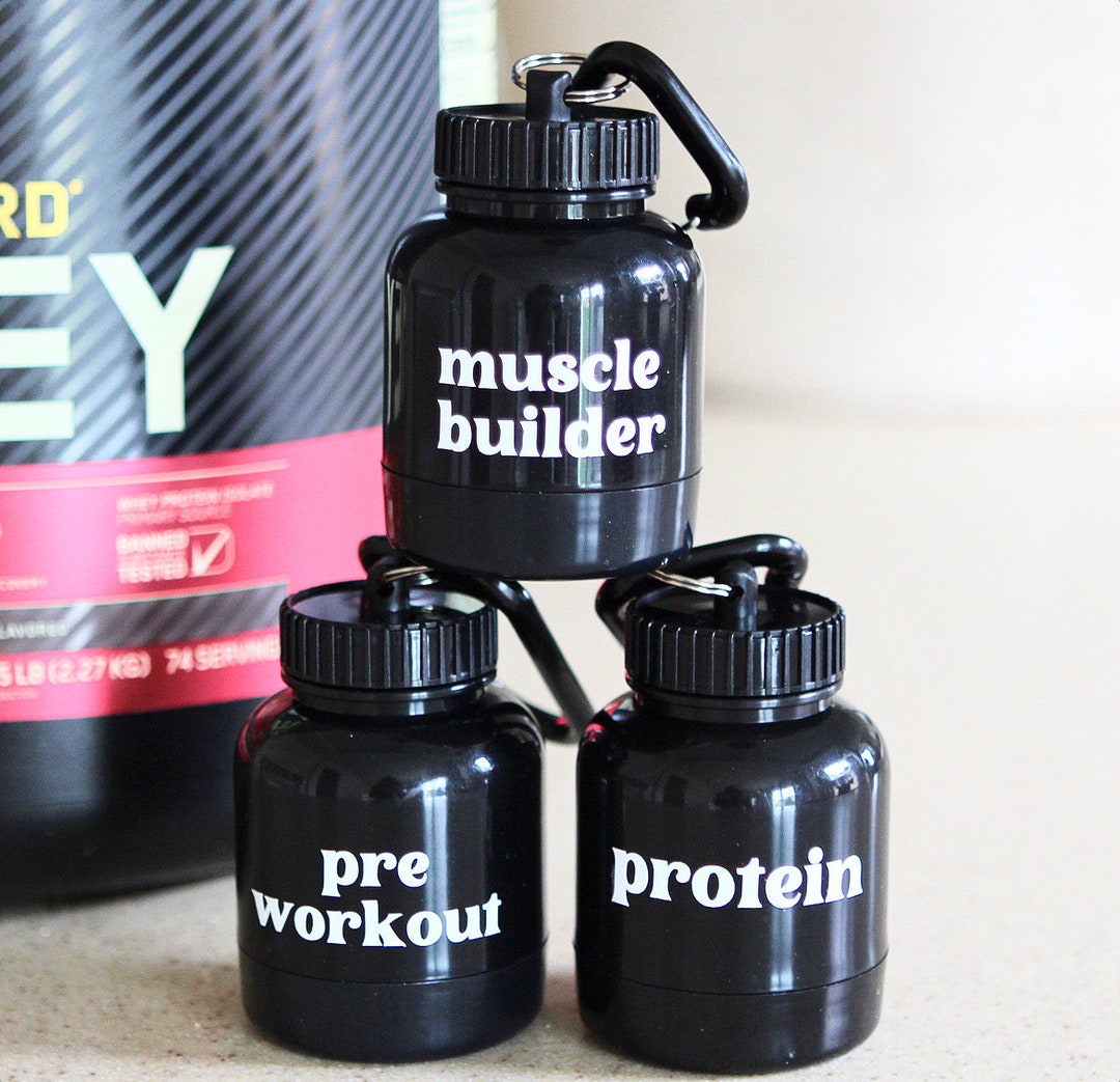Mini Protein Powder Bottle Keychain, Mini Protein Powder Bottle, Gym ...