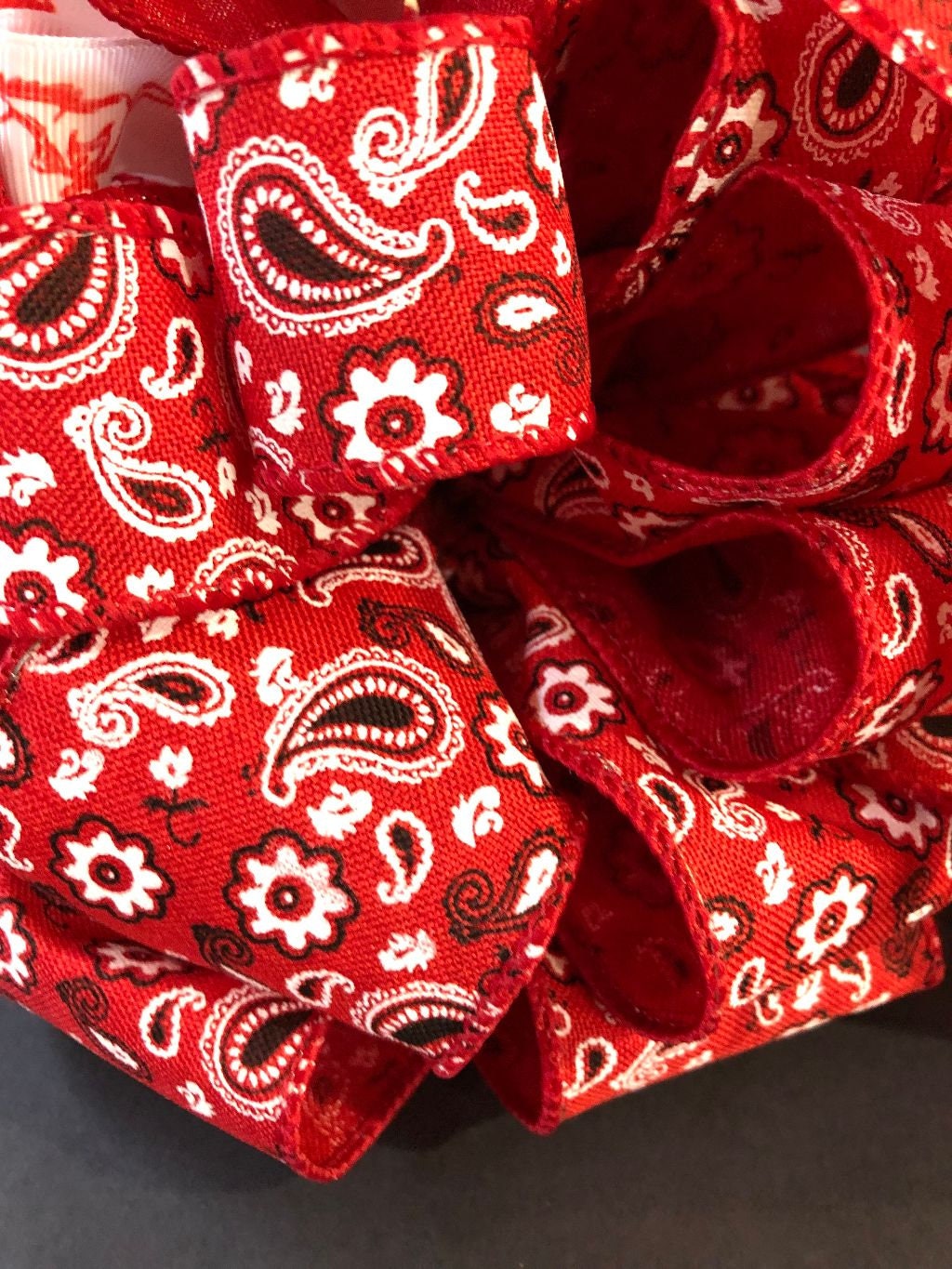 Western Bandana Theme Gift Bow for Gift Box, Gift Basket, Wreath, Door ...