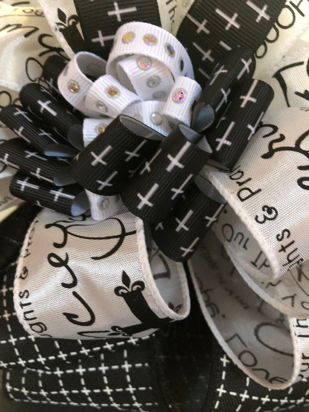 Sympathy Religious Cross Gift Bow for Gift Box, Gift Basket, Wreath ...