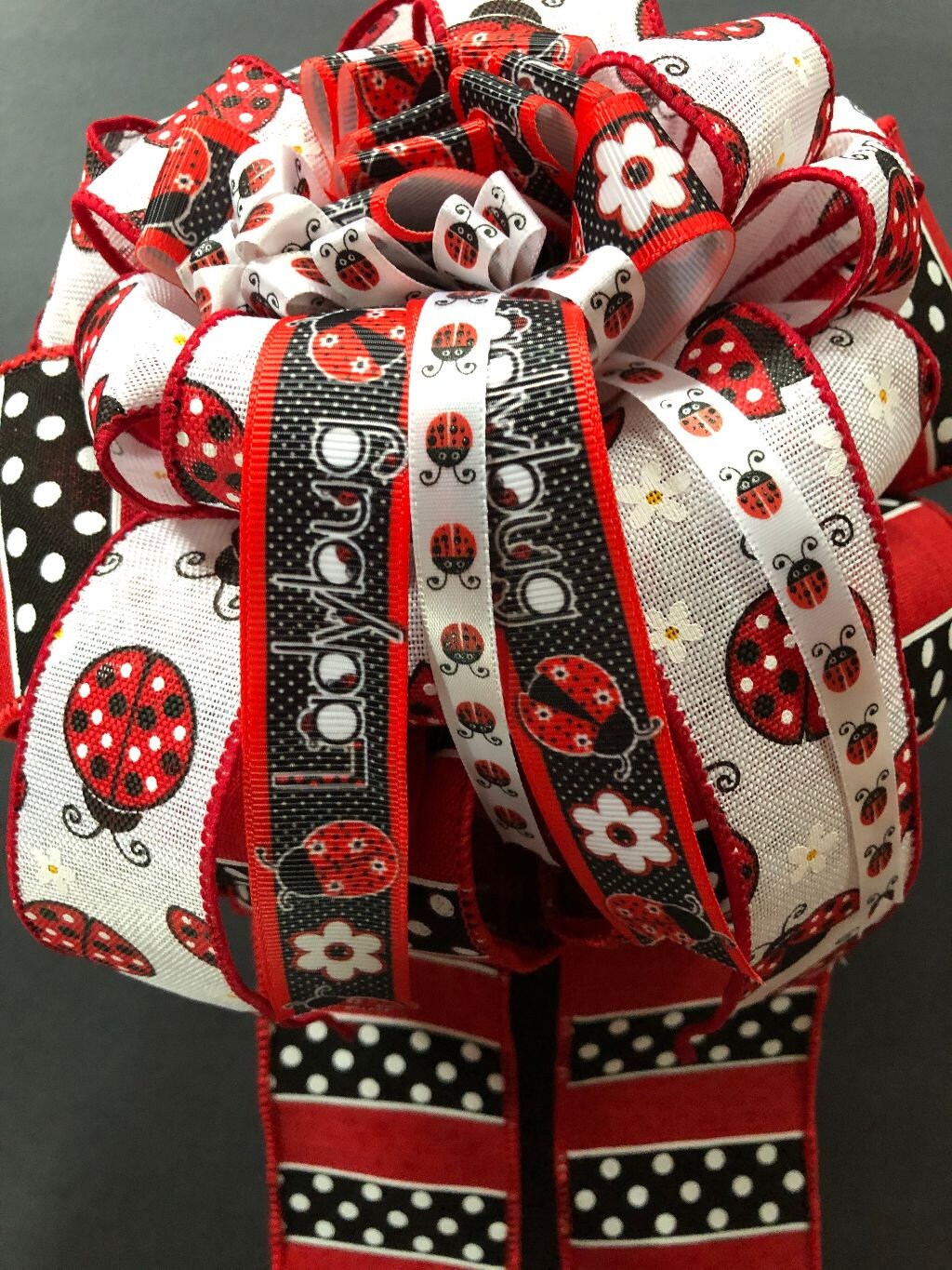 Ladybug Gift Bow for Gift Box, Gift Basket, Wreath, Door or Wall ...