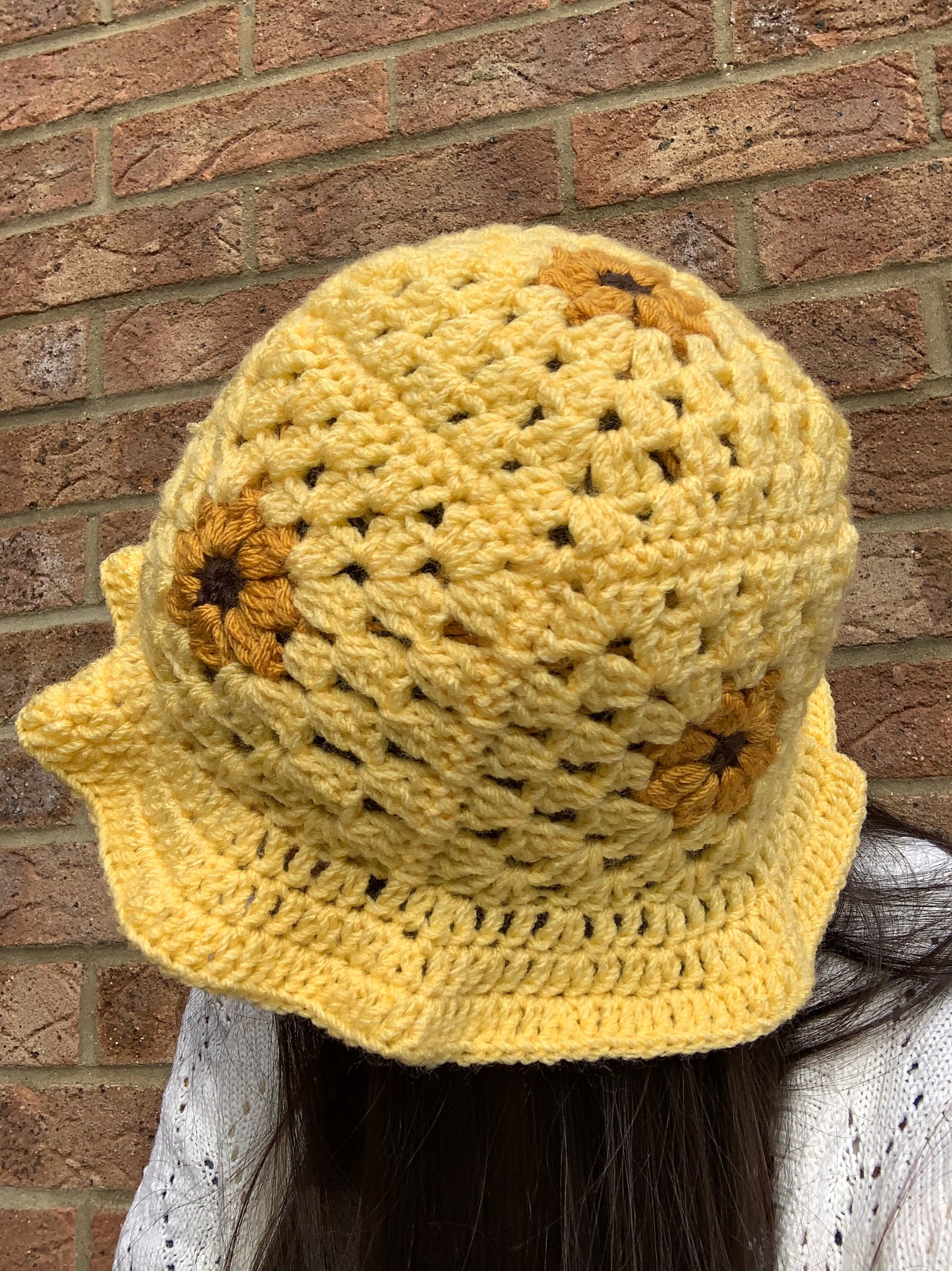 Bucket hat yellow sun hat sunflower hat crochet hat | Etsy