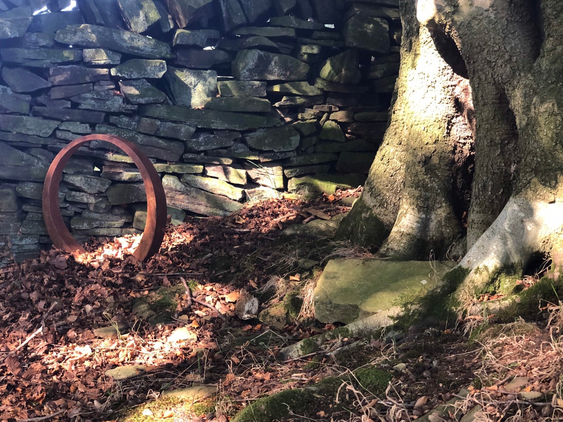 80cm Corten Steel Moon Gate - Etsy UK