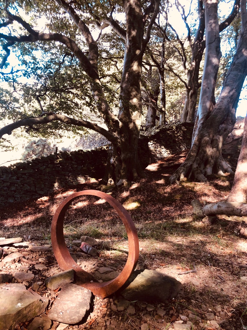 80cm Corten Steel Moon Gate - Etsy UK