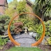 Corten Steel Moon Gate: Garden Art, Metal Sculpture - Etsy UK