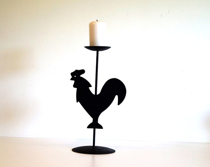 Iron Candle Holder With the Wick. Swedish Vintage Cock Shaped - Etsy