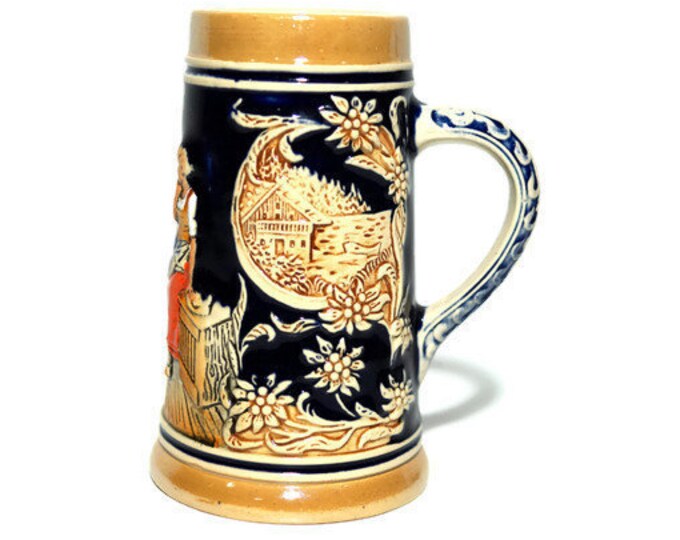 Beer Cup. Vintage German Pottery. Great Beer Cup. Folk Ceramic Mug ...