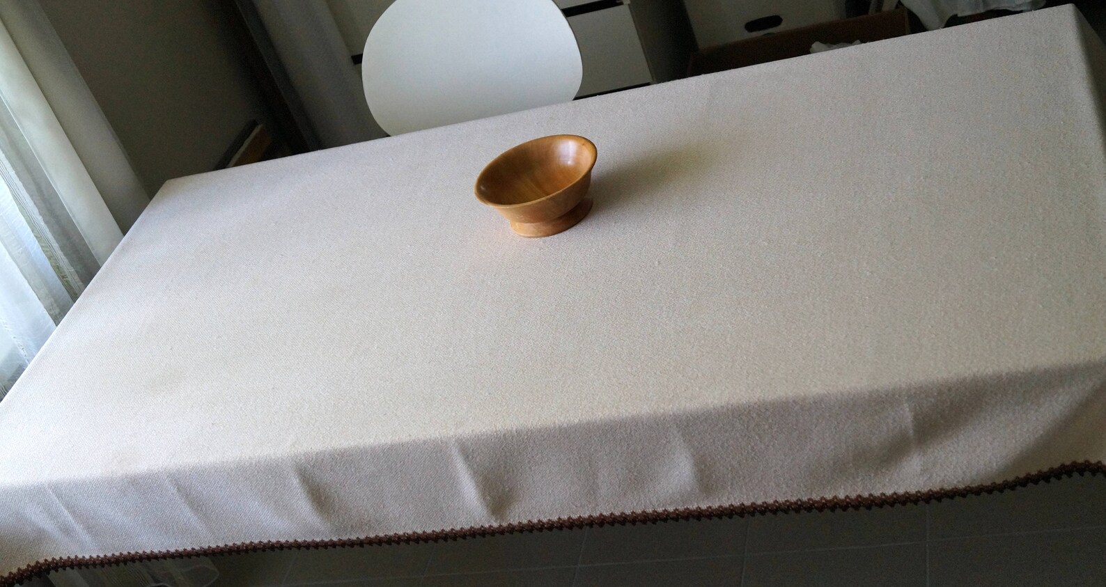 Vintage Swedish Tablecloth Beige Color Tablecloth With Lacy - Etsy