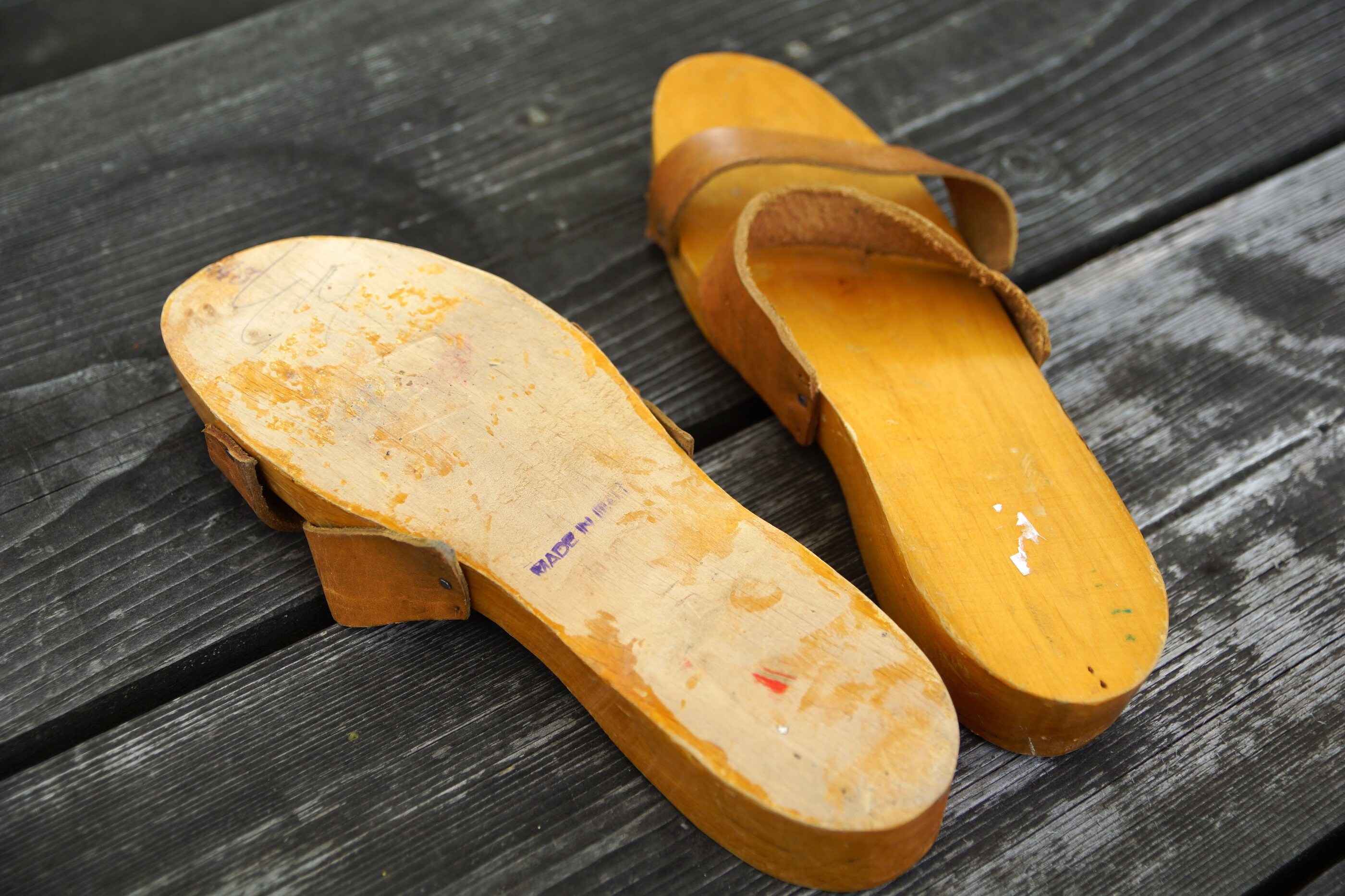Vintage Wooden Sandals Wood Clogs Made in India. Souvenir - Etsy