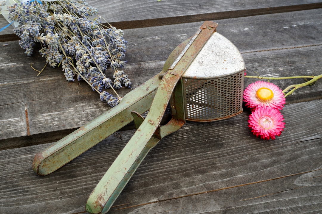 Antique Swedish Sieve Metal Kitchen Decor. Vintage Juicer Rustic ...