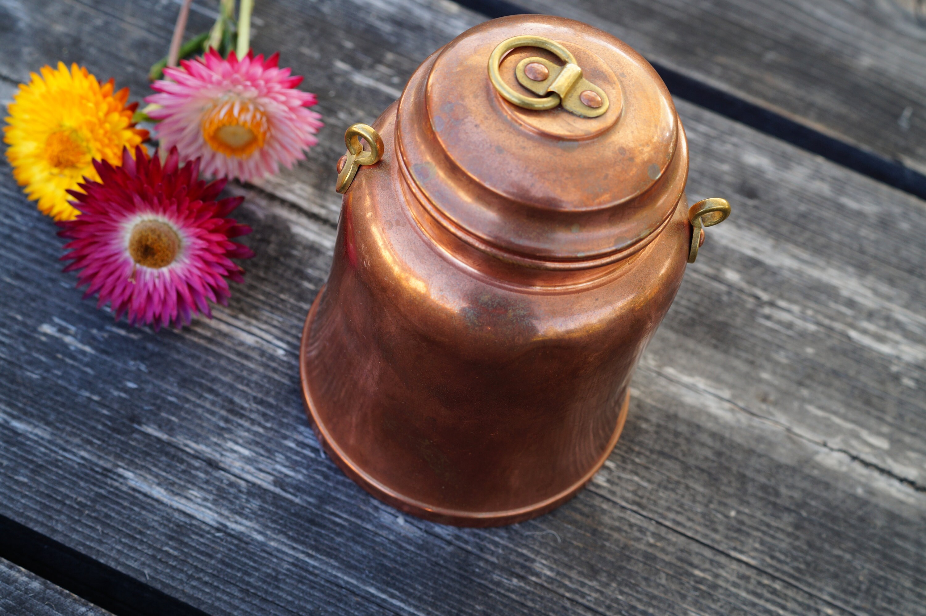 Vintage Brass Container Solid Heavy Brass Storage Container | Etsy