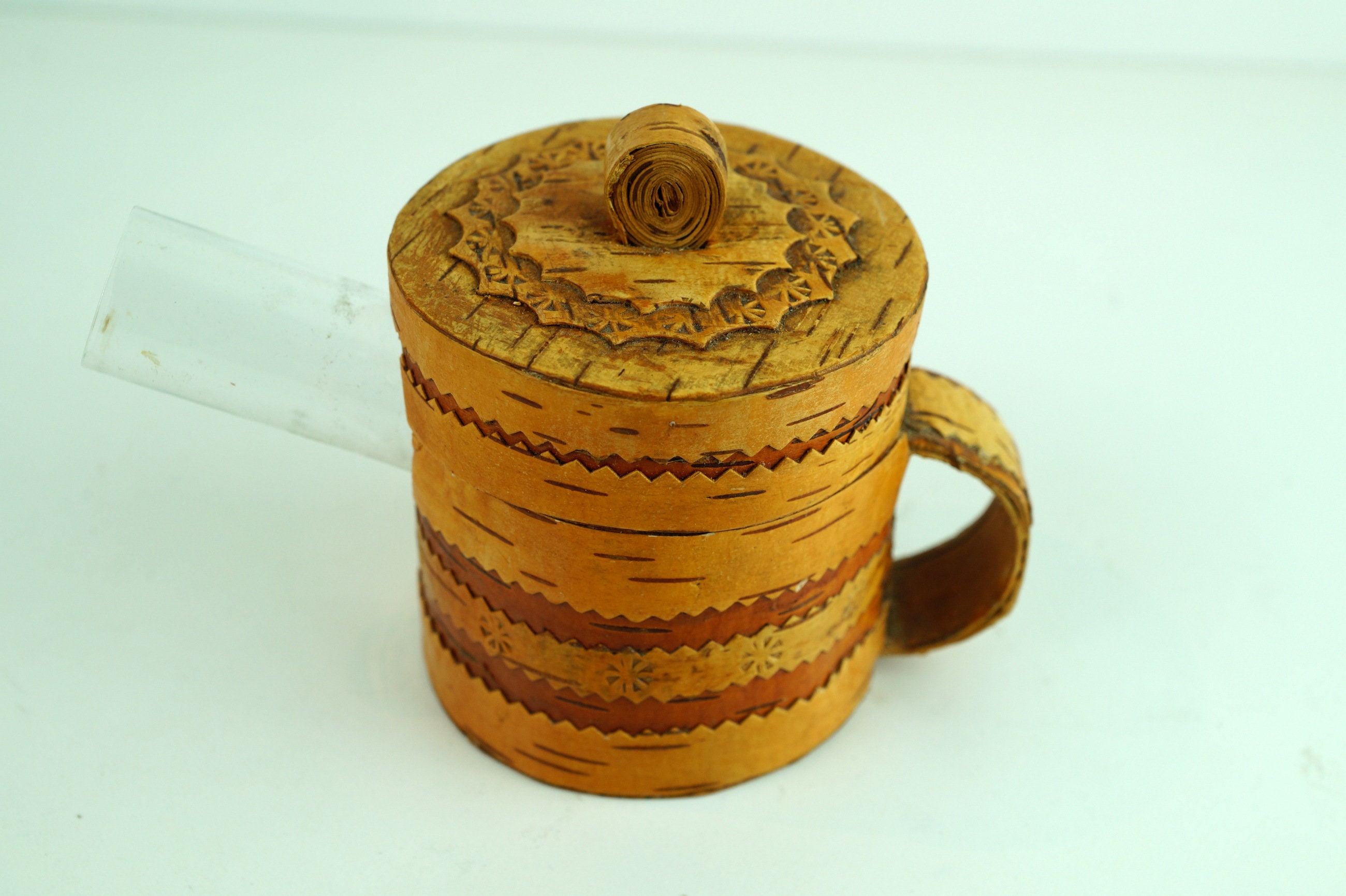 Vintage Wooden Canteen Wood Decanter Birch Bark Canteen Wood - Etsy