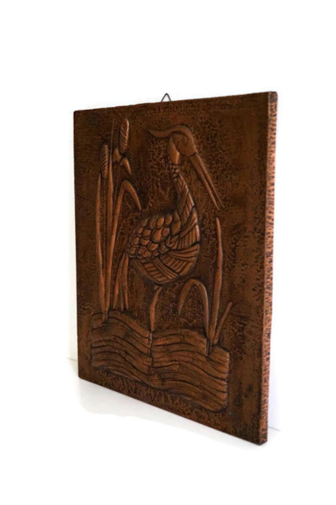 Relief Painting Plaque Engraved Wall Hanging Hand Made Wood - Etsy