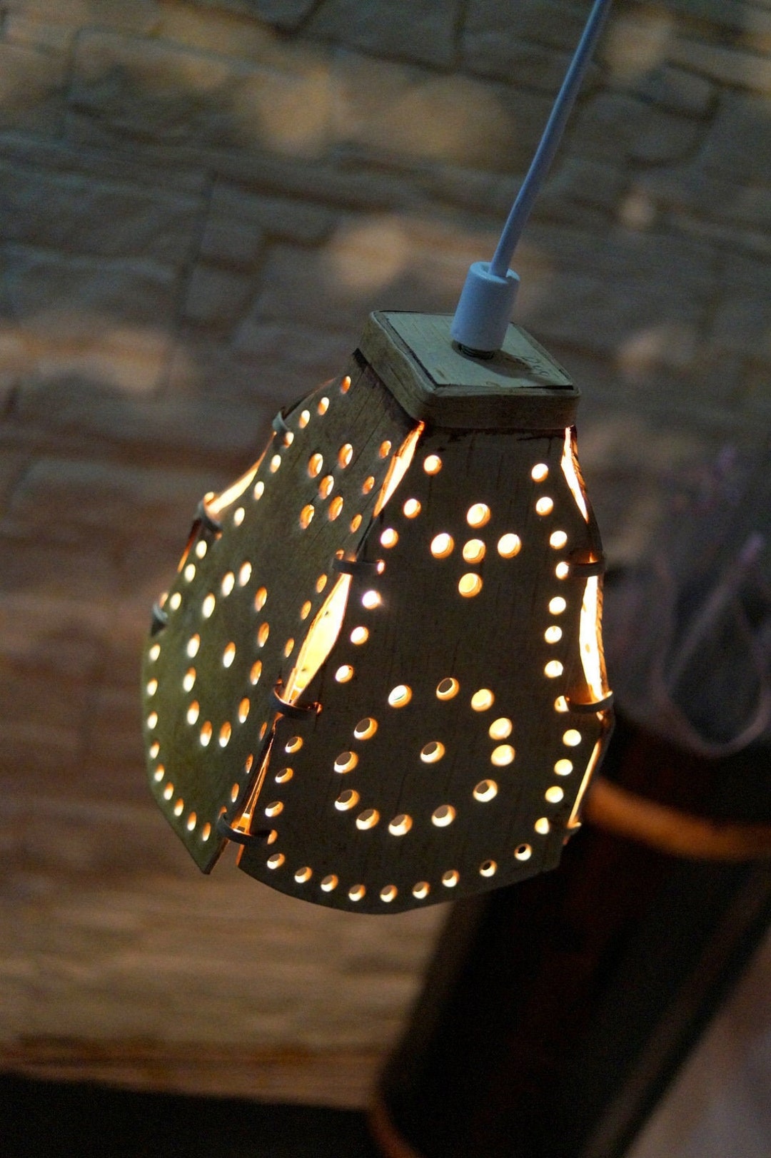 Swedish Ceiling Sconce Night Light Handmade Wall Lamp Birch Bark Wooden ...